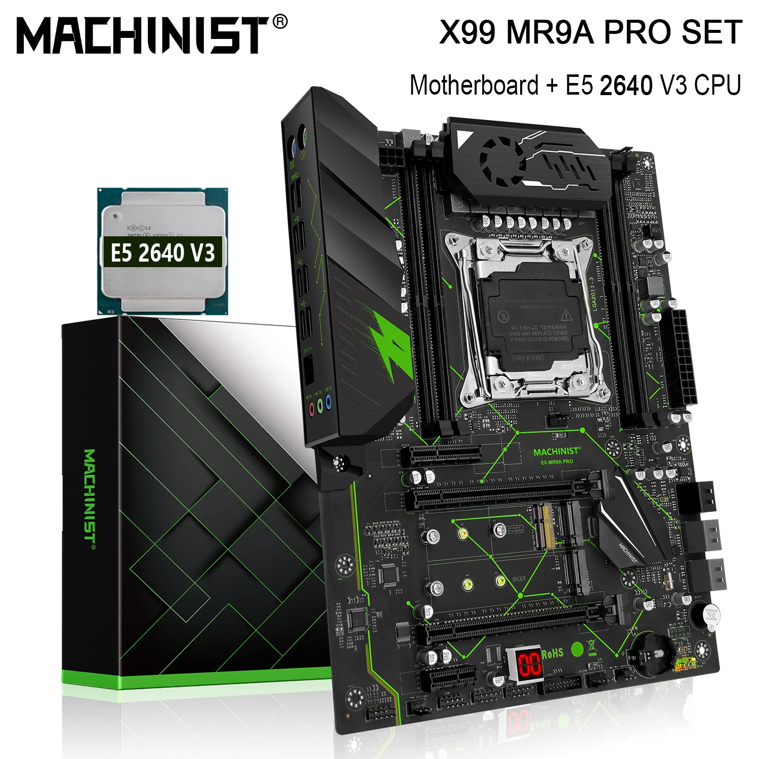 MACHINIST MR9A PRO LGA 2011 3 Motherboard Set With Kit Xeon E5 2640 V3 ...