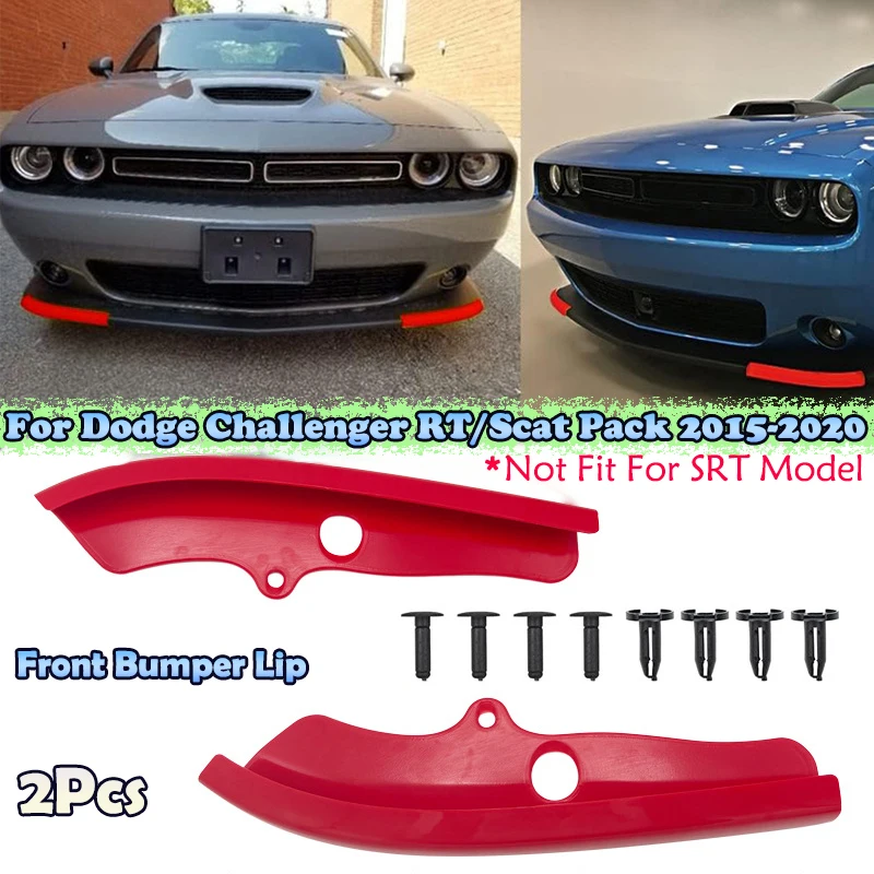 2x-Front-Bumper-Lip-Shovel-Protector-Strip-Body-Kit-Diffuser-Spoiler ...