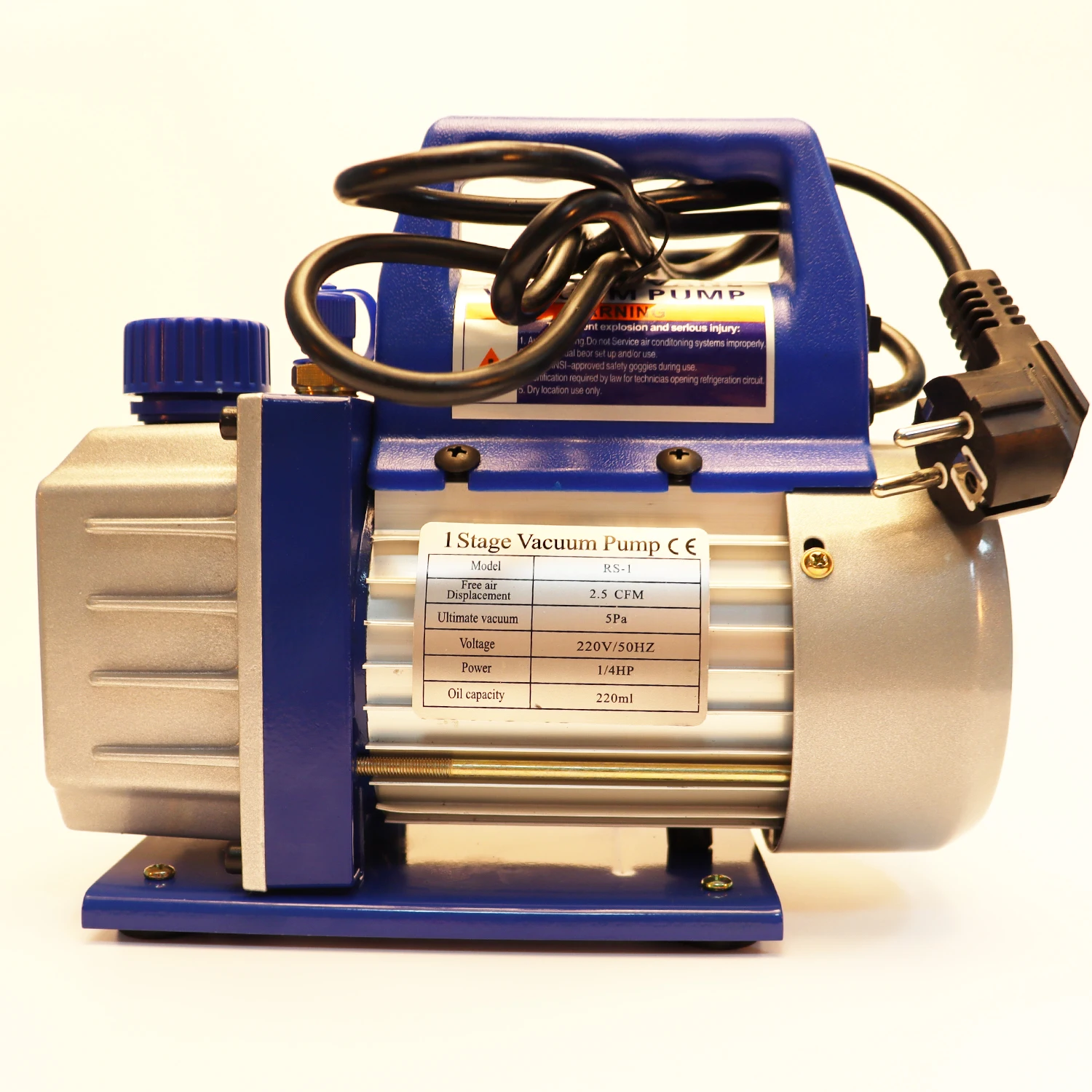 220V Refrigerant Vacuum Pump 2.5 CFM Single-Stage Electric Vacuum Automotive Pump for HVAC, Air ...