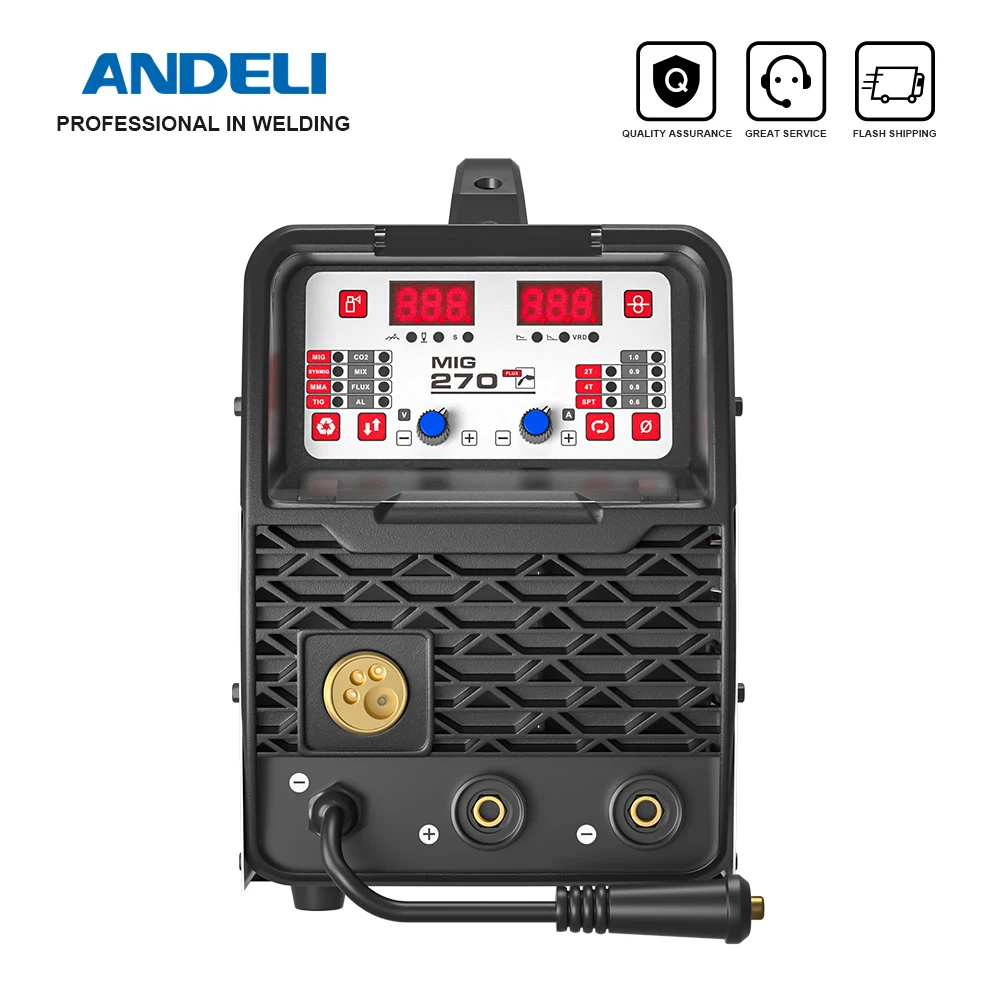 ANDELI-máquina de soldadura MIG-270, 110V/220V, MIG/Lift TIG/MMA Flux 3 ...