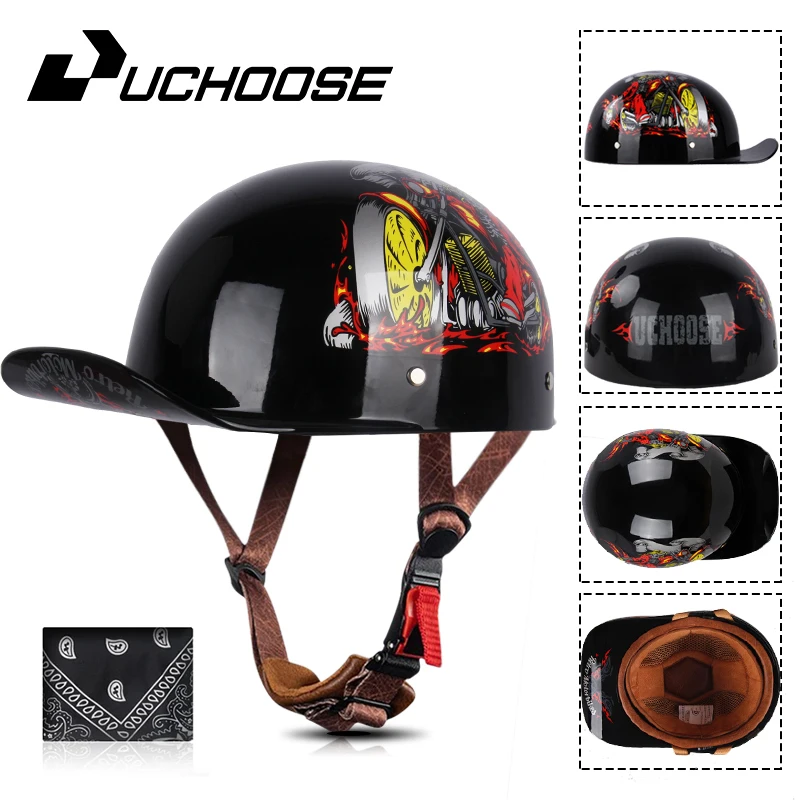 2024-Open-Face-Adult-Summer-Retro-Bicycles-Vintage-Half-Helmet-Baseball ...