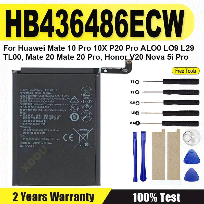 Brand-New HB436486ECW 4000mAh Battery For Huawei Mate 10 /10 Pro / Mate ...