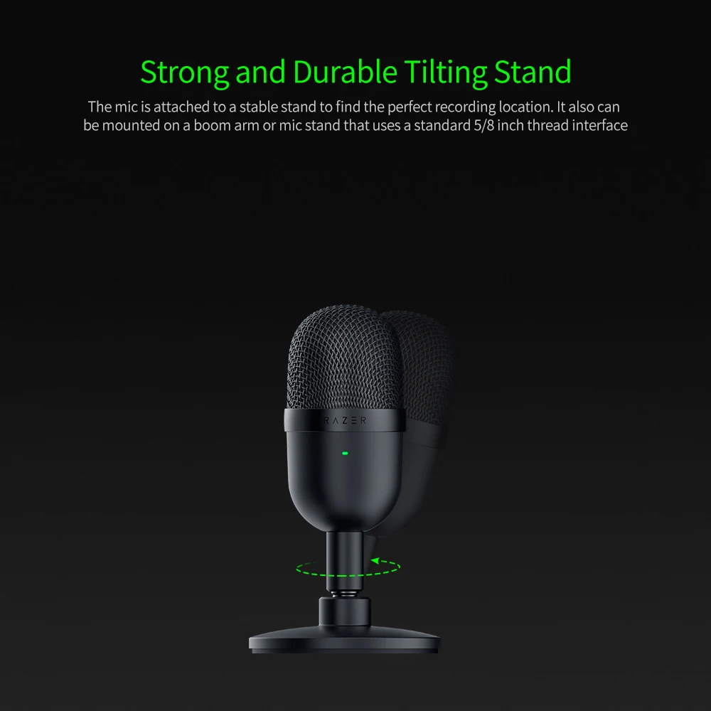 Le noir Razer Seiren Mini Microphone USB Microphone Ultra-compact ...