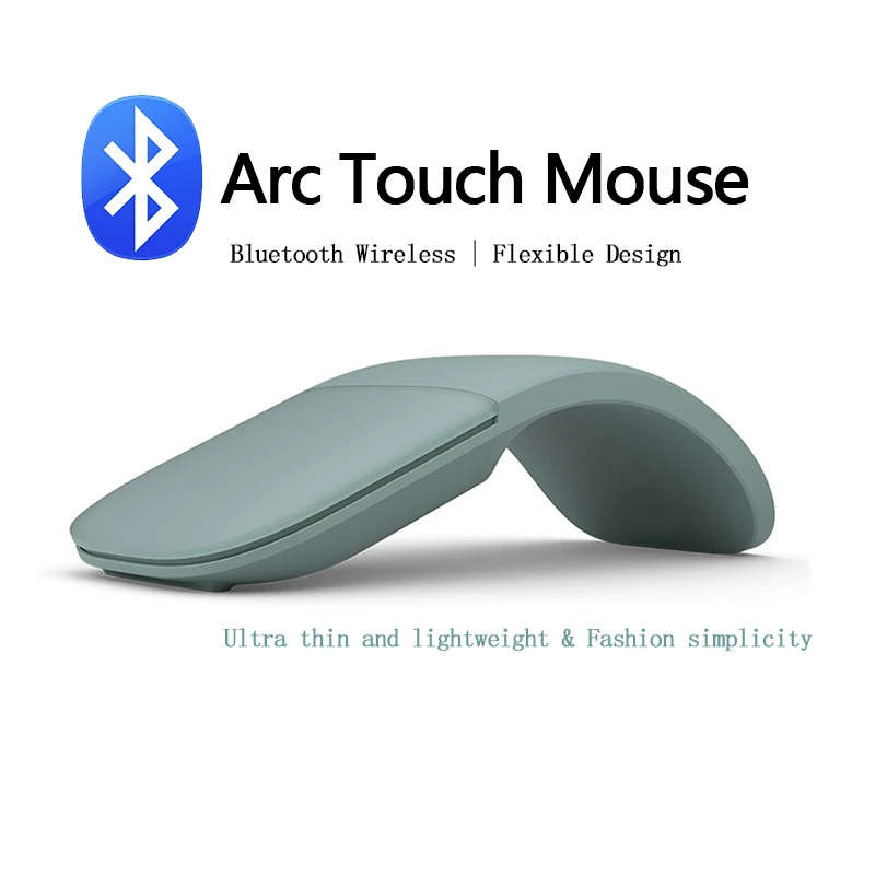 1600-DPI-Bluetooth-4-0-Wireless-Mouse-Foldable-Arc-Touch-Mause-Folding ...