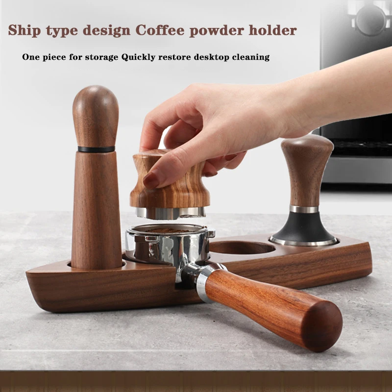 Coffee-Tools-Coffee-Tamper-Holder-Filter-Stand-Walnut-Espresso ...