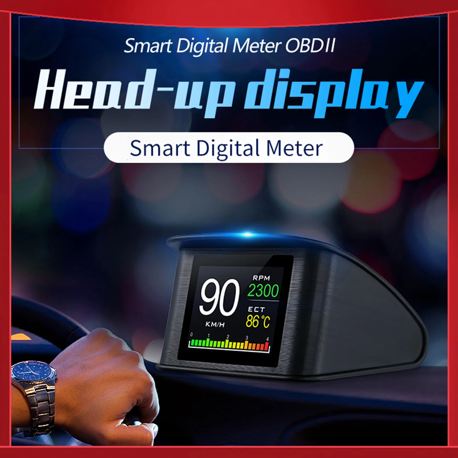 Smart Head Up Display 2.2 Inch Digital OBDII Speedometer Car Head Up ...