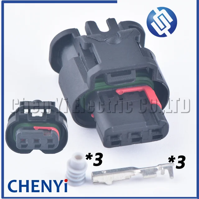 3 Pin male female Automotive Reversing Radar waterproof Connector ...