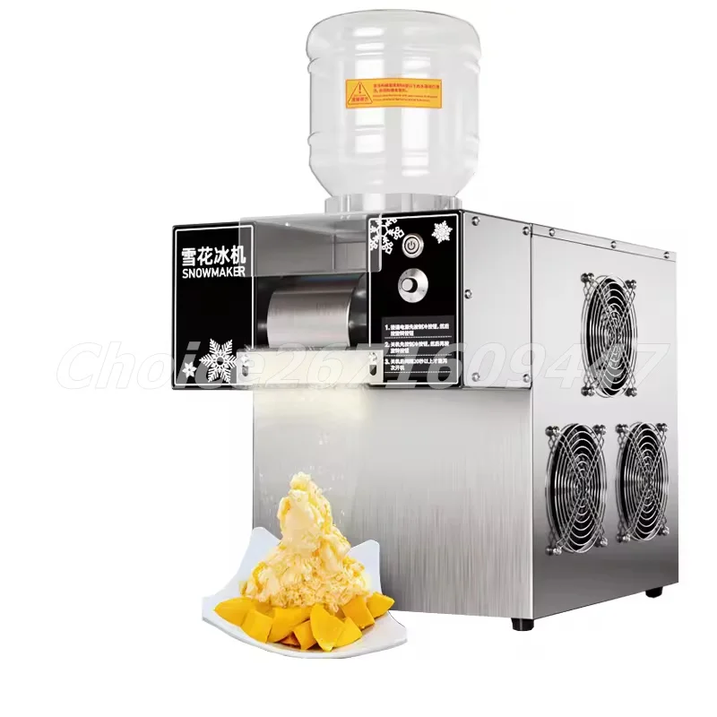 Commercial-120kg-day-Snowflake-Ice-Crusher-Machine-Automatic-Milk-Snow ...