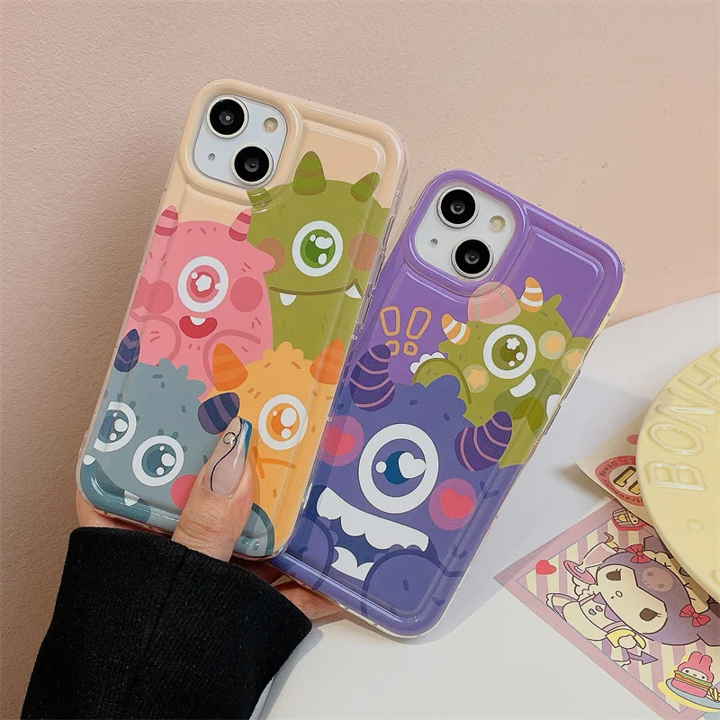 Cute-Halloween-One-eyed-Monster-Phone-Case-For-iPhone-14-13-12-11-Pro ...