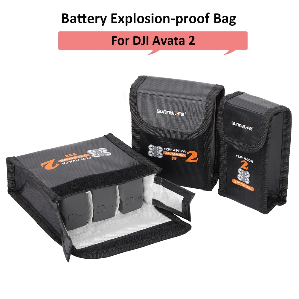 Li-Po Battery Safe Bag For Avata 2 Heat-resistant Re-radiation ...