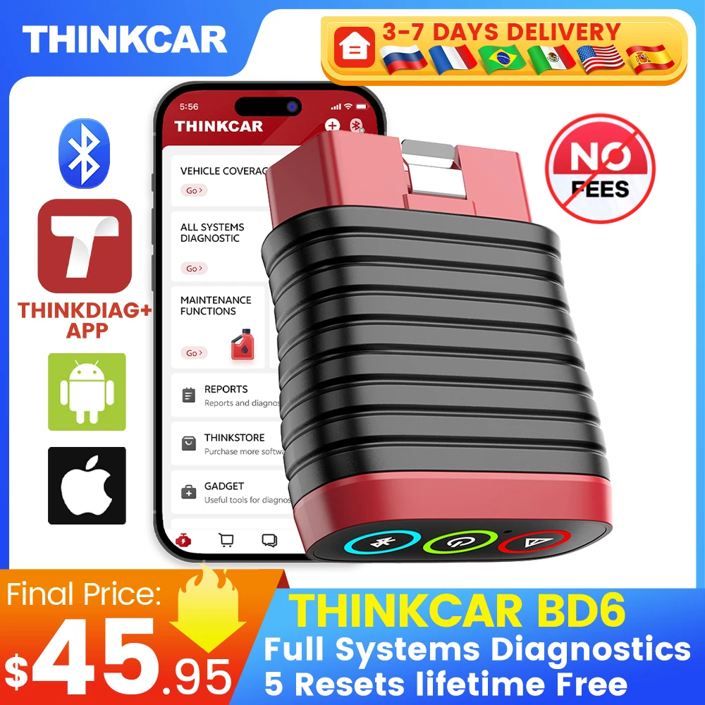 THINKCAR-BD6-obd2-Scanner-Bluetooth-Diagnostic-Full-System-Diagnosis-5-Reset-Function-Scan-Tool ...