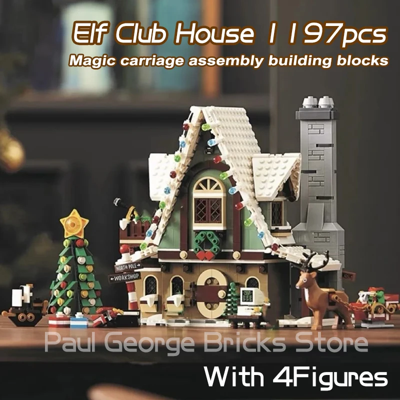 1197pcs-Santa-Claus-Elf-Club-House-Building-Blocks-Winter-Village ...