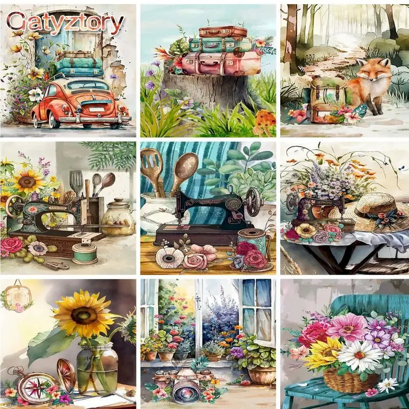 60x75cm-DIY-lgem-lde-nach-Zahlen-mit-Rahmen-Auto-Bild-nach-Zahlen-Erwachsene-abstrakt-auf ...