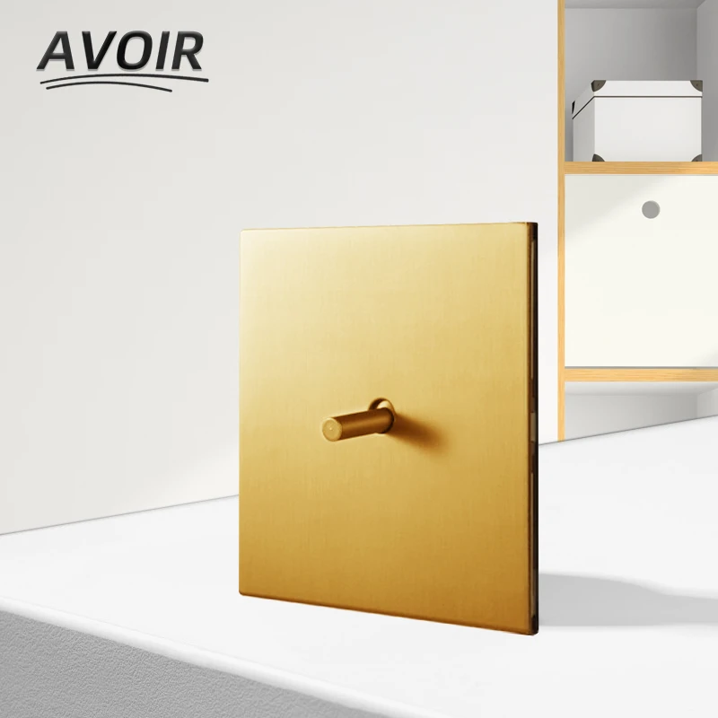 Avoir Retro Light Switch 2 Way Gold Toggle Switch Wall Power Socket ...