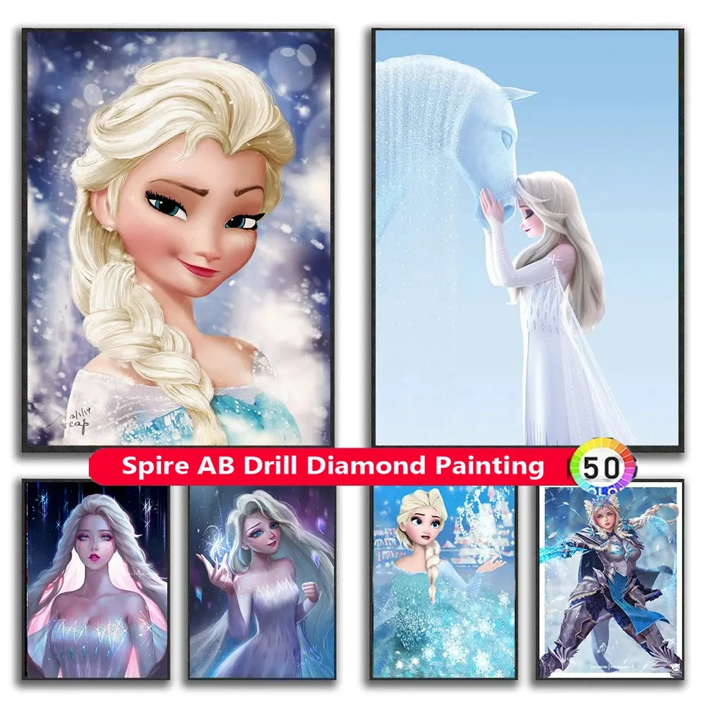 Disney-Princess-AB-Diamond-Painting-Kit-Embroidery-Anna-Elsa-Movie ...