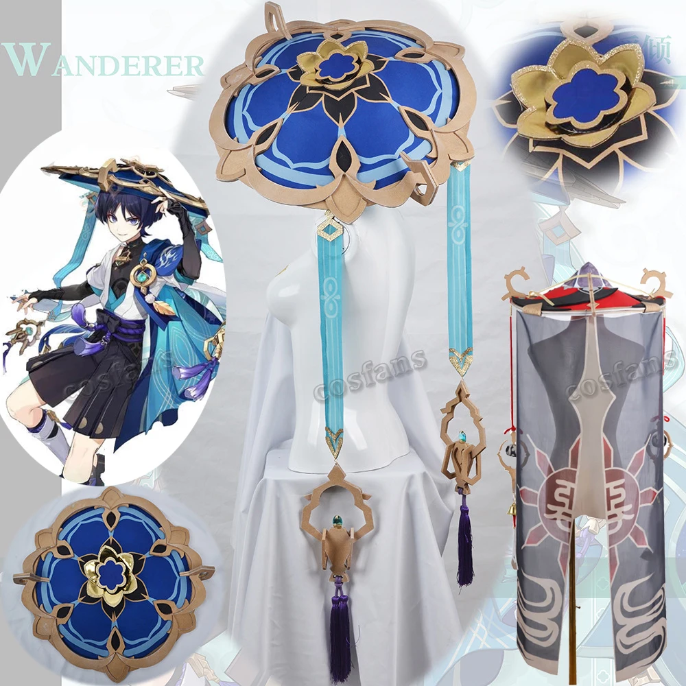 Game Genshin Impact Cosplay Wanderer Scaramouche Cosplay Costume Hat ...