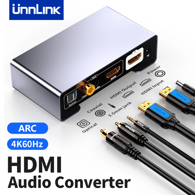 Unnlink-HDMI-ARC-Audio-Extractor-4K-60Hz-HDMI-to-HDMI-Optical-Coaxial-3 ...