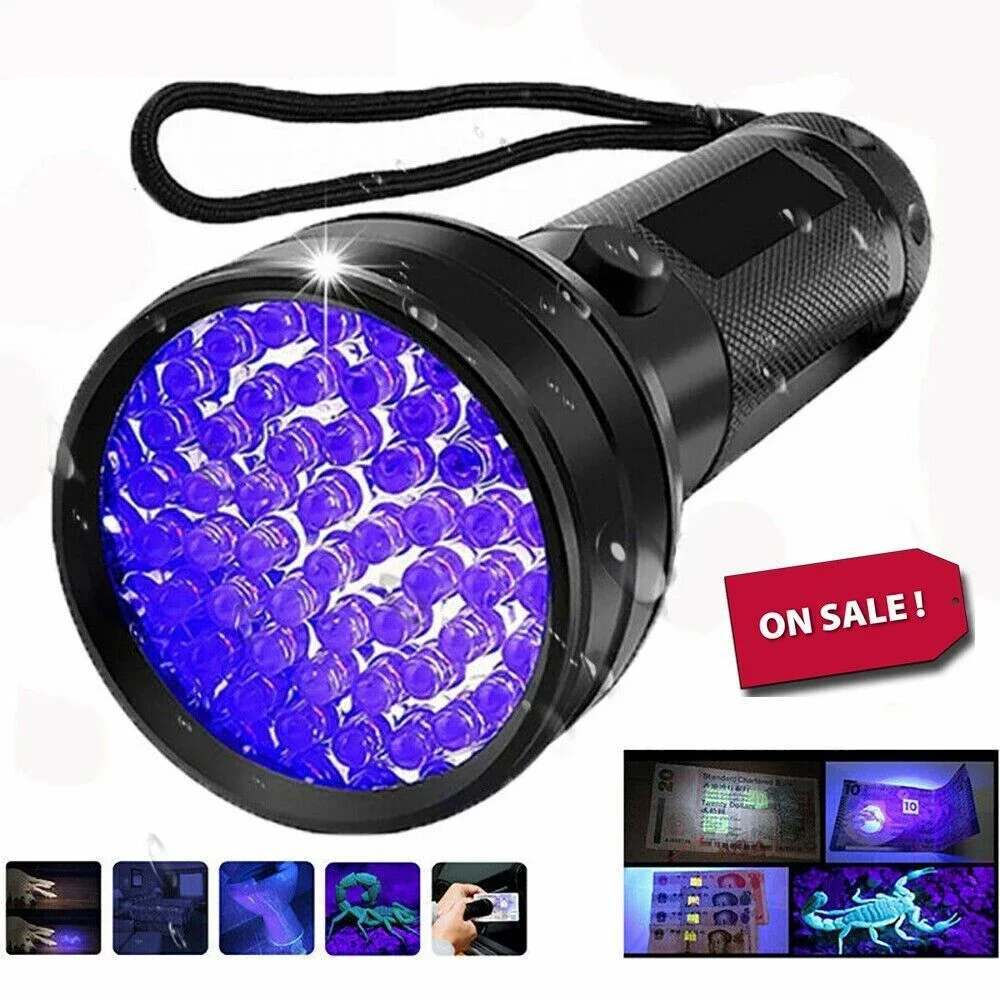 51LED-395nM-UV-Ultra-Violet-Flashlight-Blacklight-Torch-Light-Camping ...