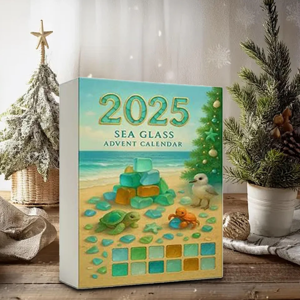 Sea Glass Advent Calendar Sea Glass Christmas Tree Advent Calendar 2025 ...