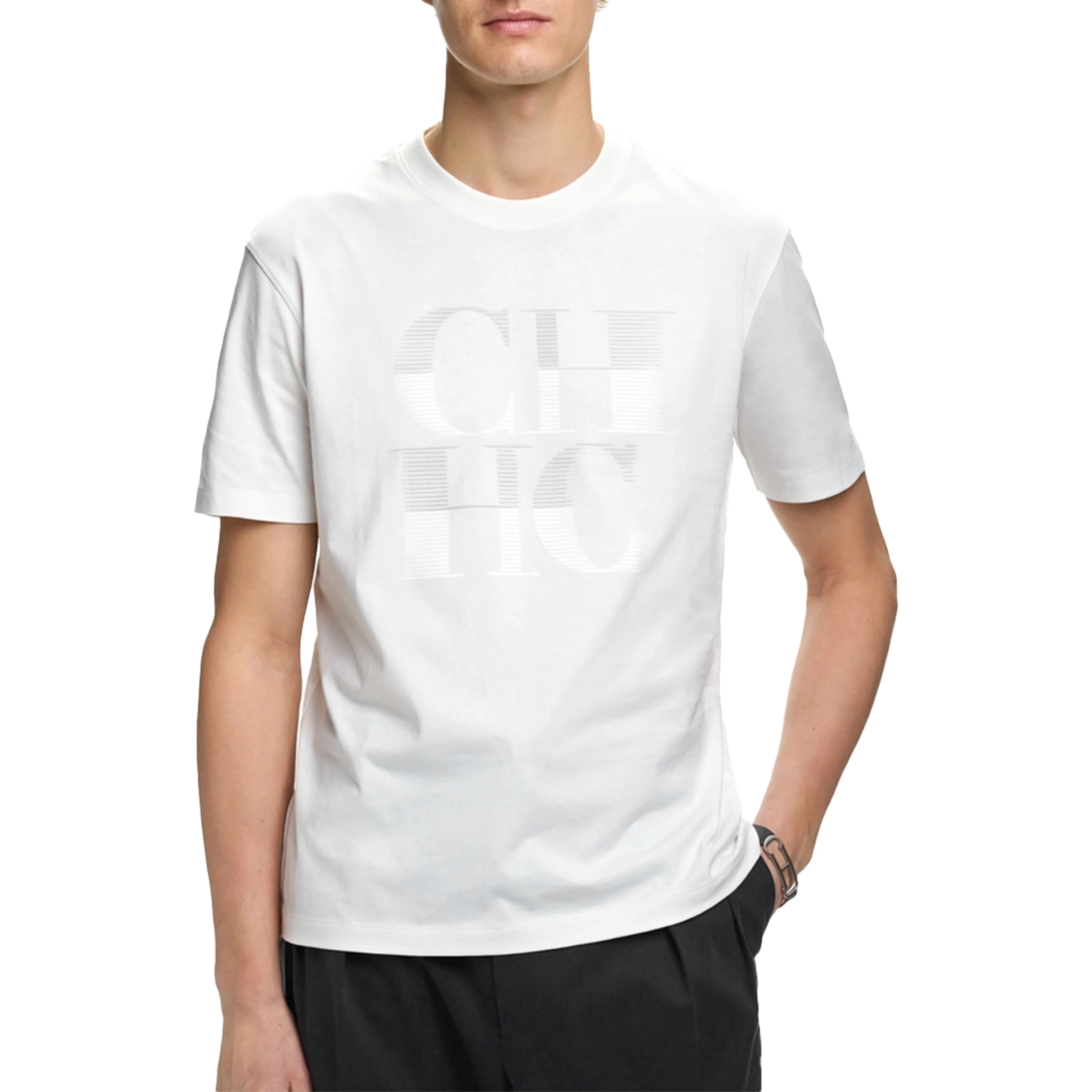 Men Tee Tops Pure Cotton Summer High-End Brand Men's Short Sleeve O ...