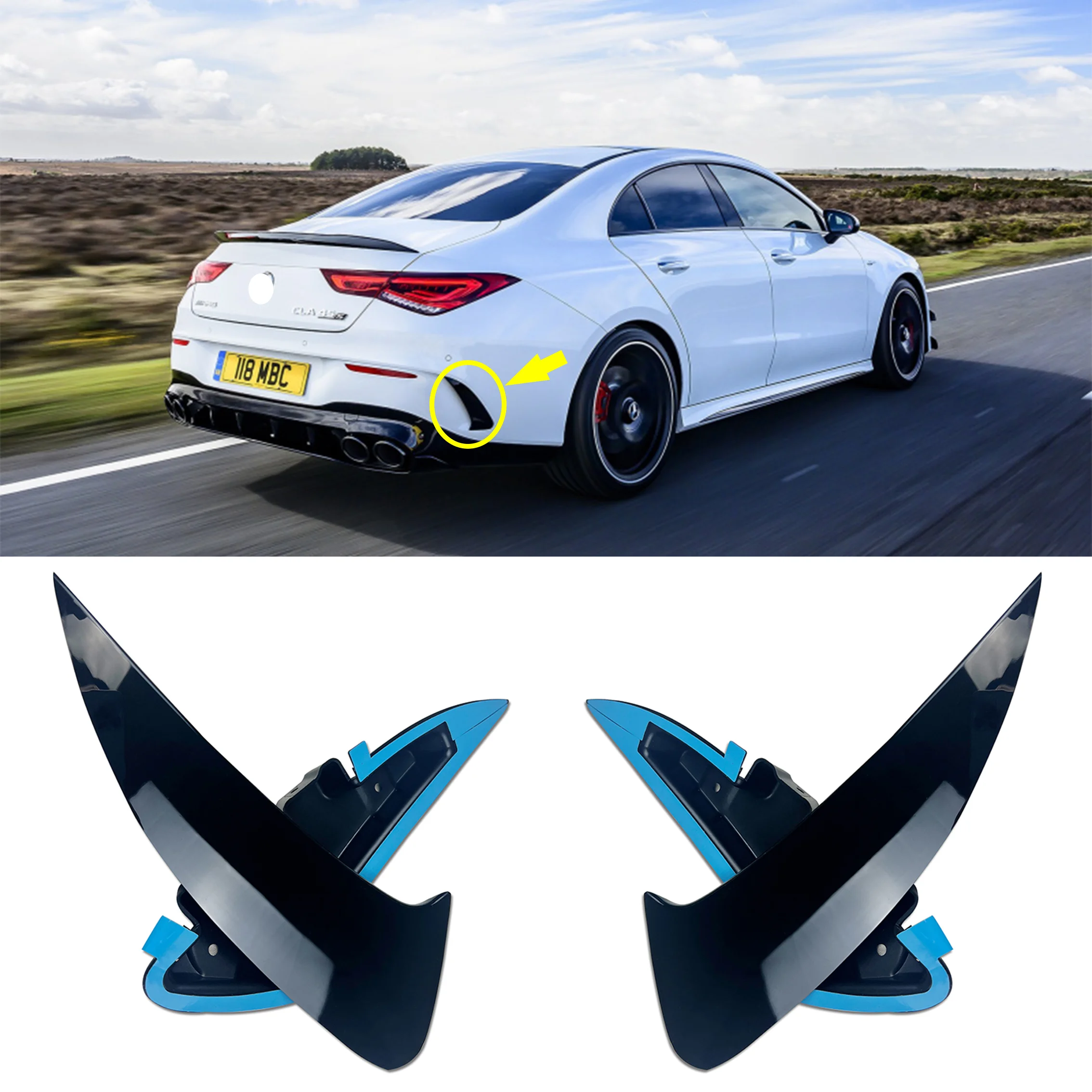 Aler-n-de-parachoques-trasero-C118-para-Mercedes-CLA-Class-W118-2019 ...