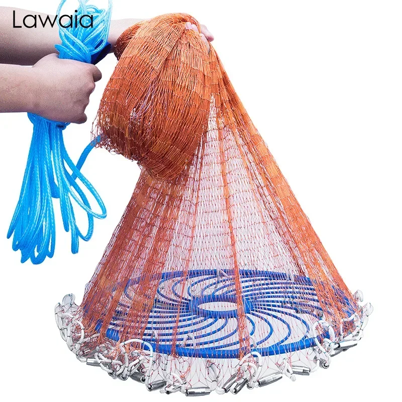 Lawaia landing net fish Cast Net Fishing Network USA Fishing Trap Hand ...