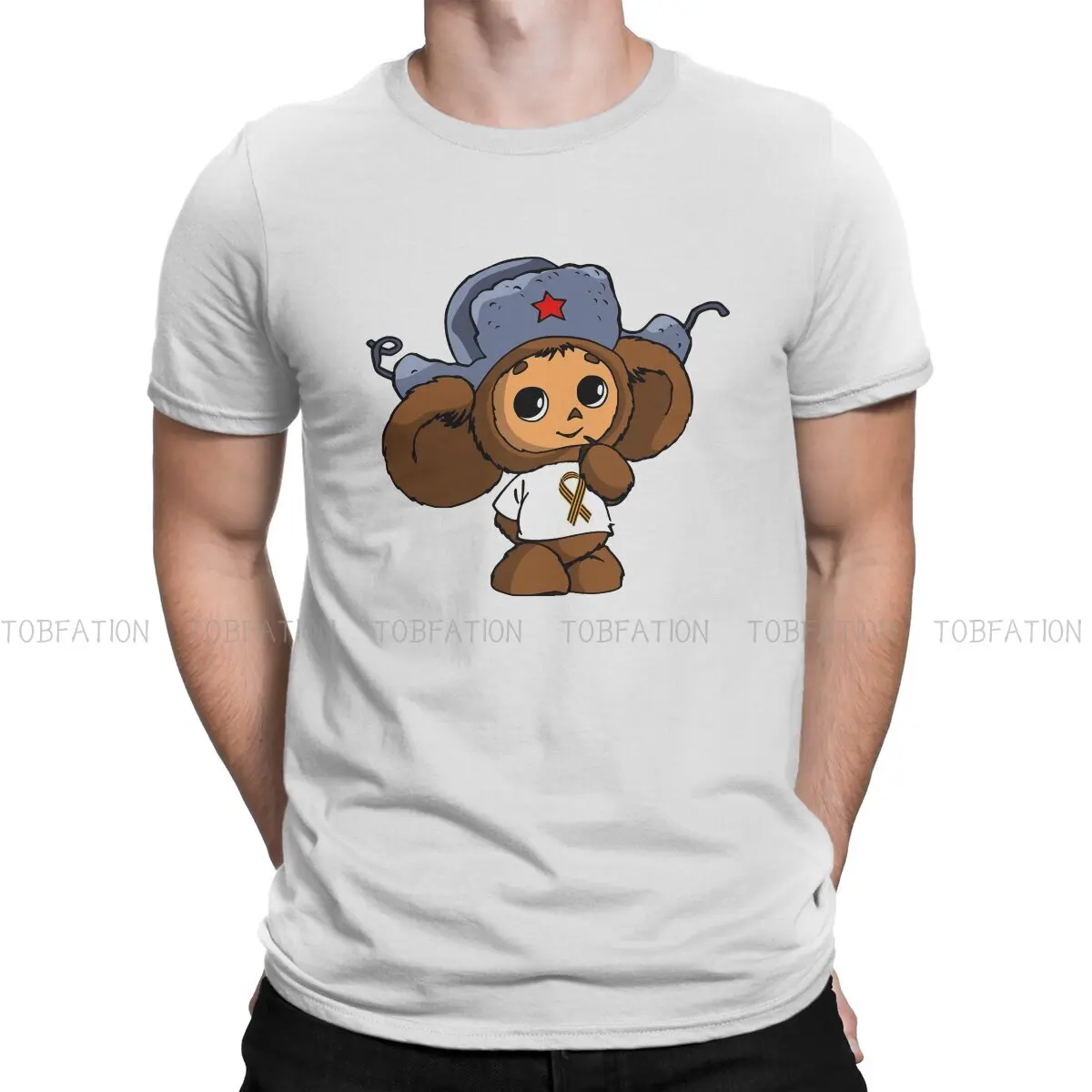 USSR-Fashion-Polyester-TShirts-Cheburashka-Cute-Soviet-Russian-Cartoon ...