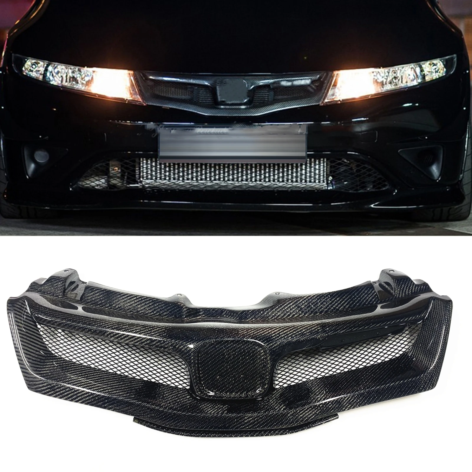 For-Honda-Civic-FN-FK-FN2-TYPE-R-2008-2011-Front-Grille-Racing-Grills ...