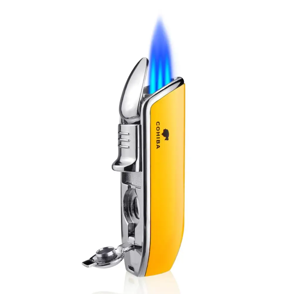 New-COHIBA-Metal-Windproof-Mini-Pocket-Cigar-Lighter-3-Jet-Blue-Flame ...