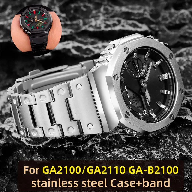 GA2100 Metal Case Strap Mod Kit For G-SHOCK Casio 5611 GA-2100 GA2110 ...