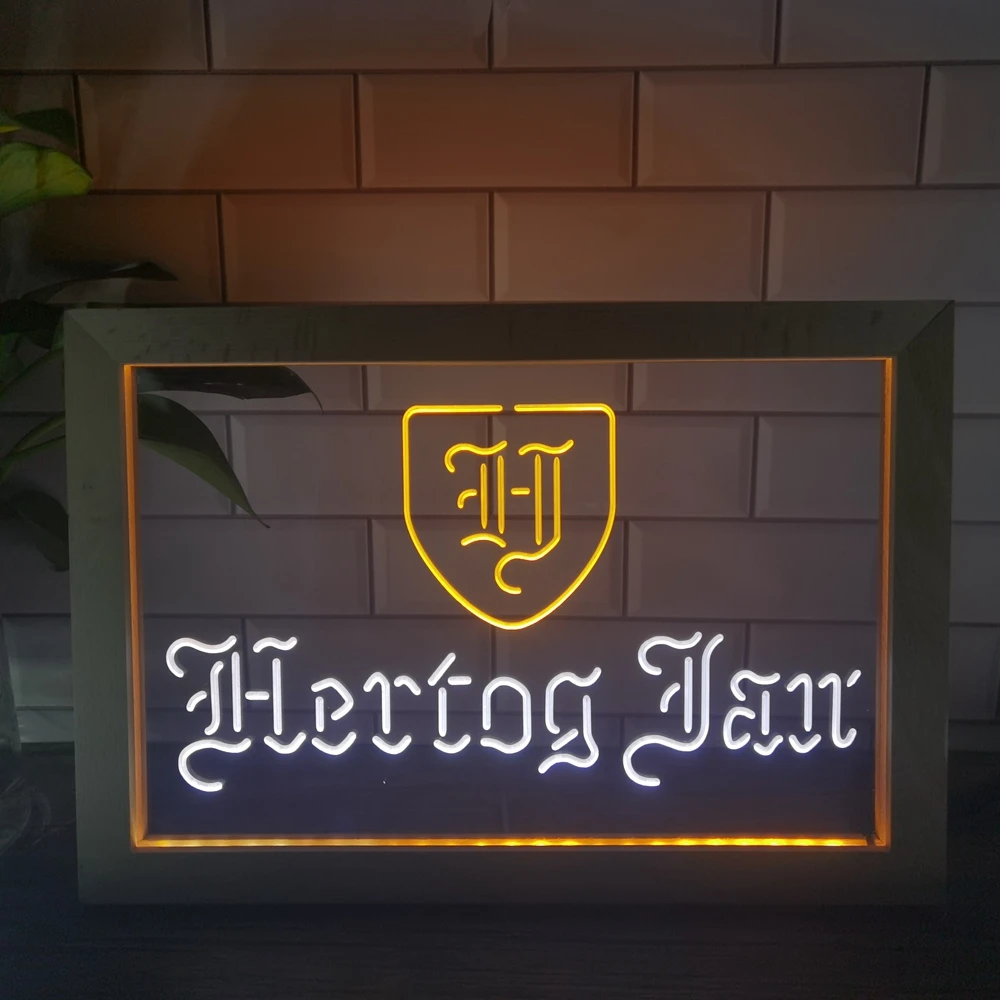 Hertog Jan Bar Holland Beer LED Neon Sign Photo Frame Creative Table ...