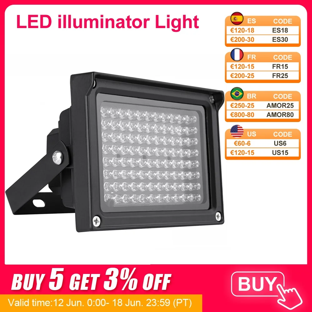 96-LED-illuminator-Light-CCTV-60m-IR-Infrared-Night-Vision-Auxiliary ...