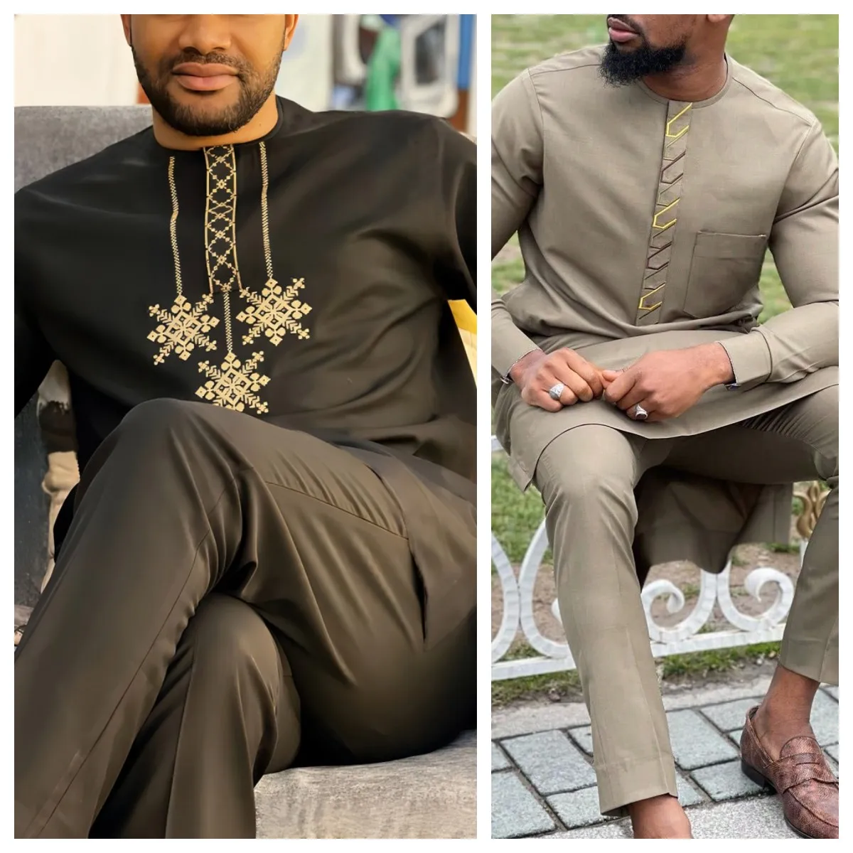 Fatos-tradicionais-africanos-dashiki-para-homens-top-e-cal-as-bordadas ...