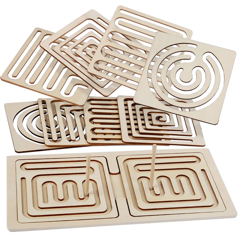 Kid-s-Pen-Control-Maze-Board-Montessori-Par-quia-Brinquedo-Sensorial-L ...