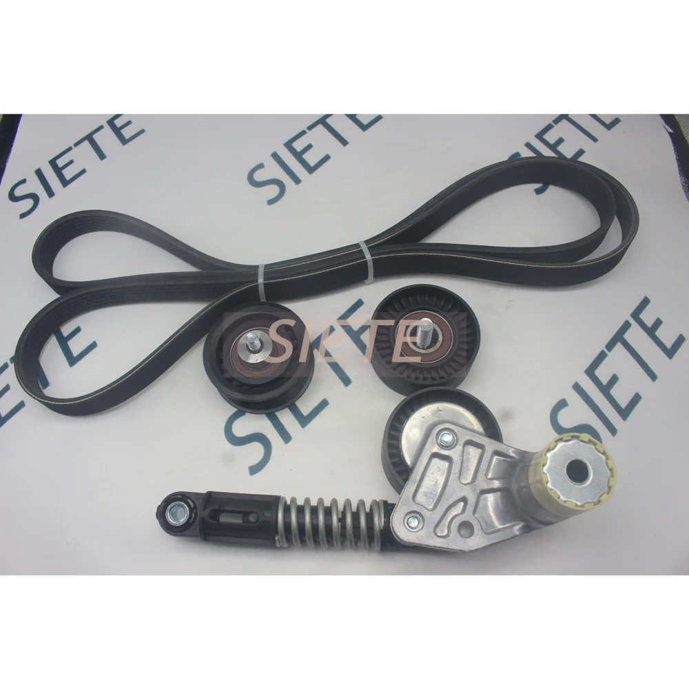 Engine Fan belt Tensioner Pulley Idler set For Ssangyong Rexton W ...