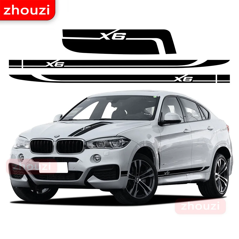 Car-Styling-Hood-Cover-Bonnet-Sticker-Side-Stripes-Skirt-Vinyl-Decor ...