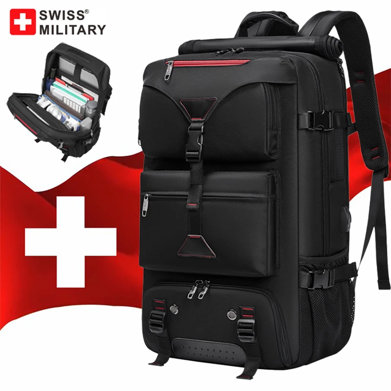 SWISS-MILITARY-50L-Travel-Backpack-Large-Capacity-Waterproof-Back-Pack ...
