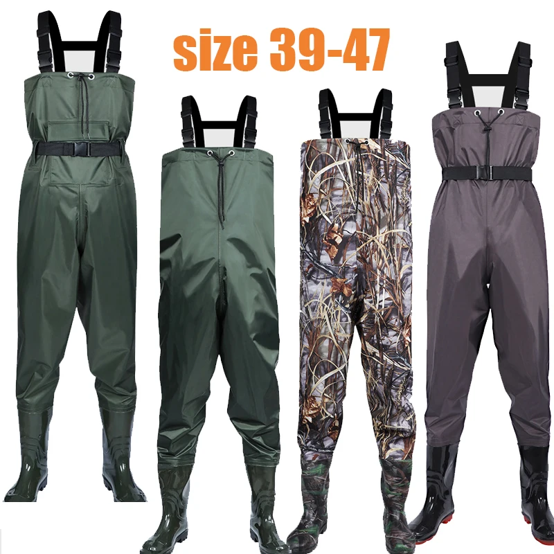 Fishing-Chest-Waders-Breathable-Waterproof-Foot-River-Wader-Pants-For ...