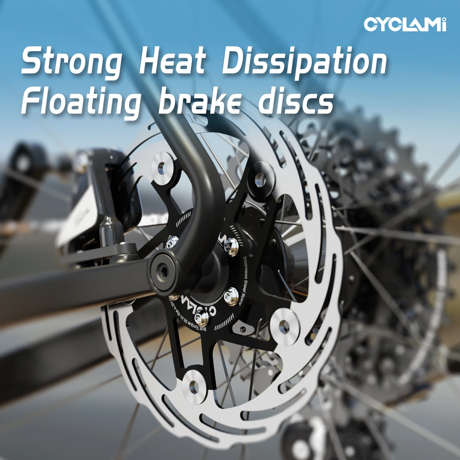 CYCLAMI Bicycle Disc Brake Rotor 160mm 180mm Hydraulic High Strength ...
