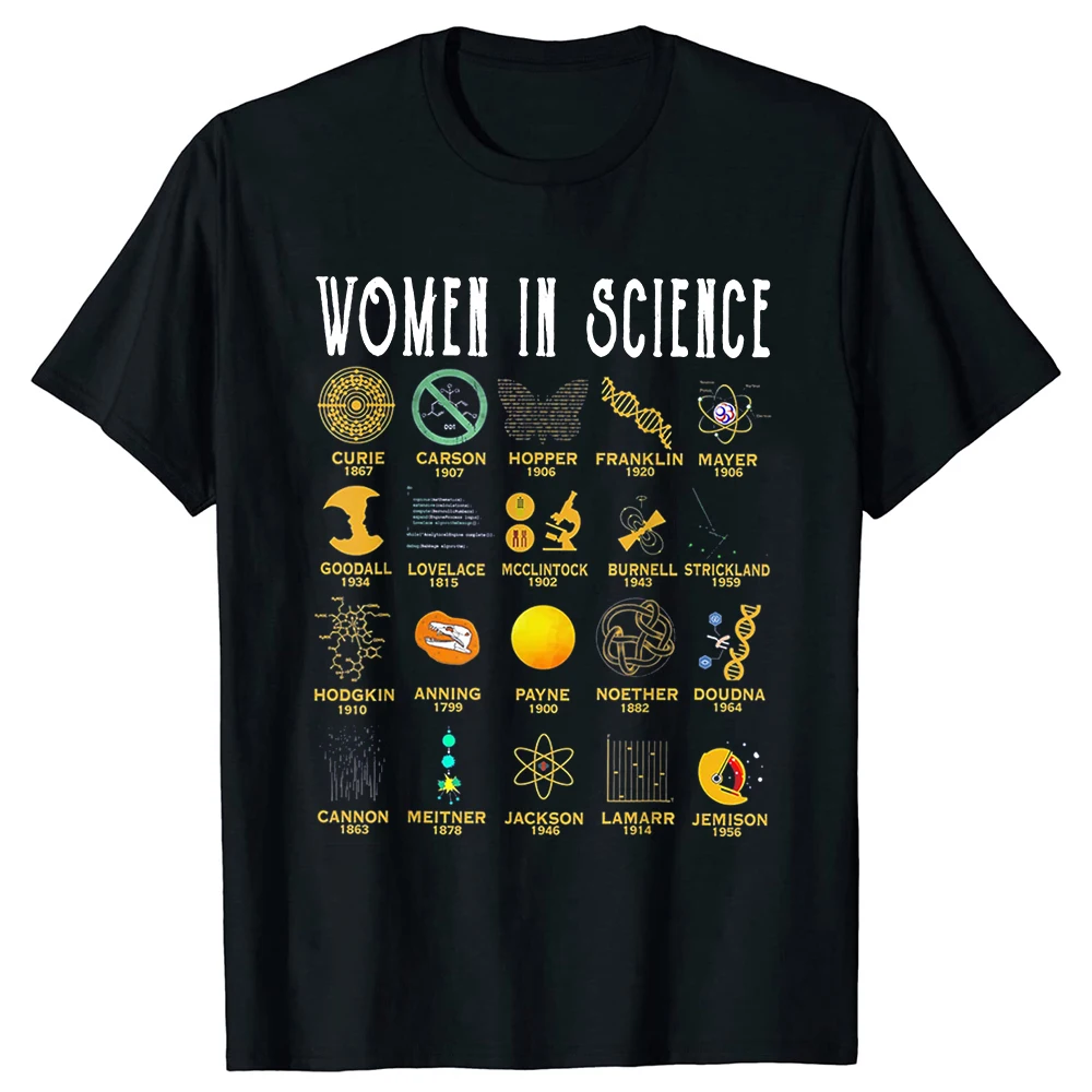 Women-in-Science-T-Shirt-Funny-Science-Clothes-Street-Fashion-Casual ...