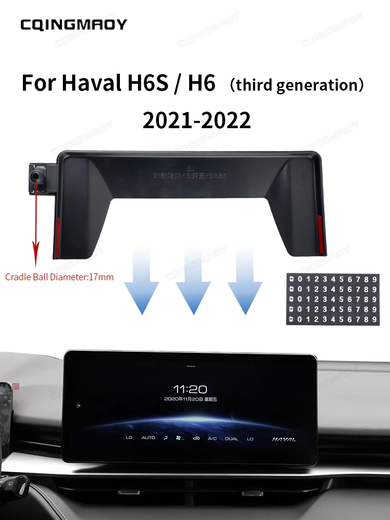 Car-Phone-Holder-For-Haval-H6-Third-Generation-H6S-21-22-screen ...
