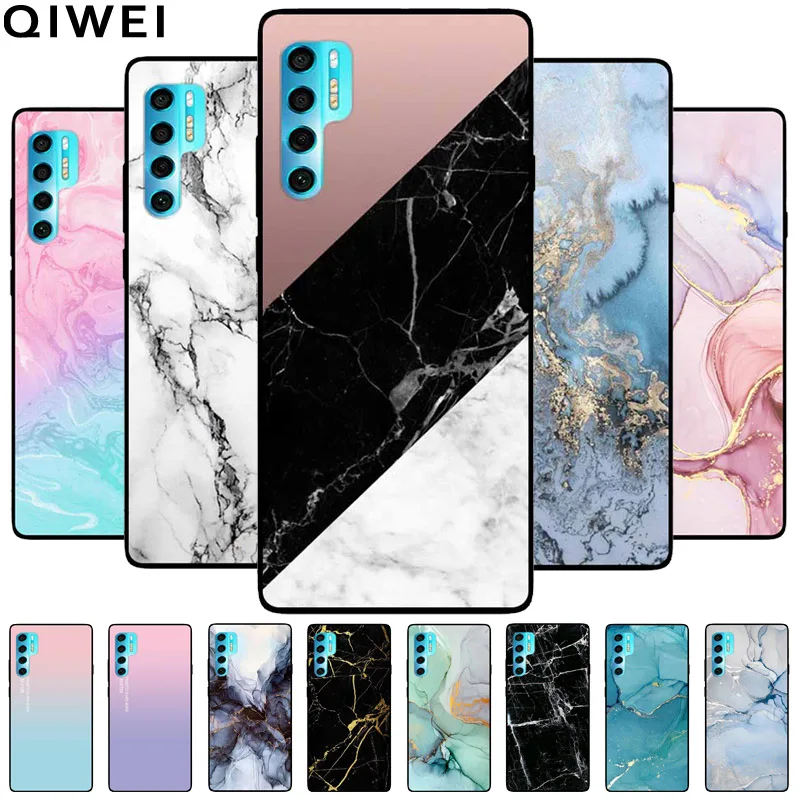 Phone Cases for TCL 20 Pro 5G Cover T810H Soft Silicone Marble TPU ...