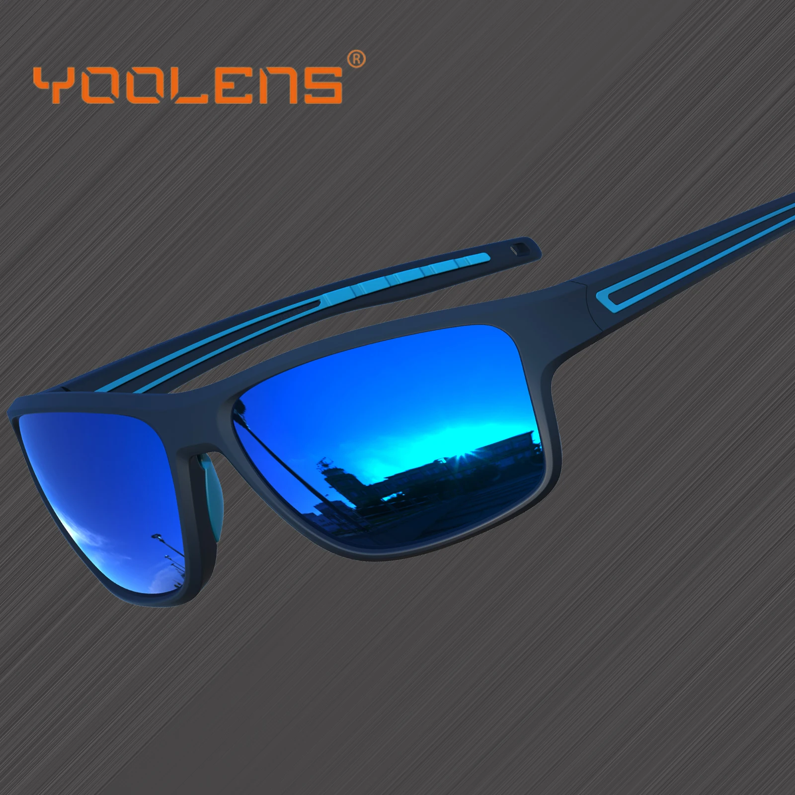 Polarized Sports Square Sunglasses for Men Women Fishing Running ...