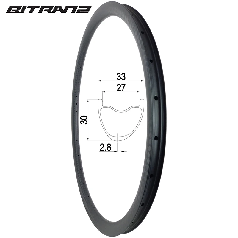 29er-MTB-Bike-Carbon-Rim-30mm-Deep-33mm-Width-27mm-Asymmetric-24H-28H ...