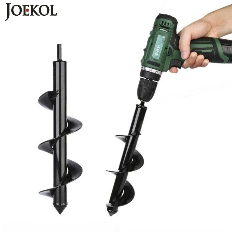 Carbon-Steel-Planter-Garden-Auger-Spiral-Drill-Bit-Flower-Planting-Hole ...