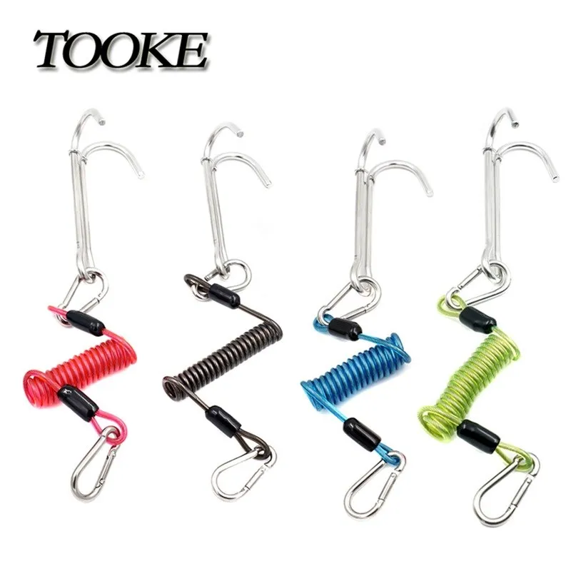 Scuba-Diving-Current-Hook-Double-Reef-Hook-Drift-Hook-with-Spiral-Coil ...
