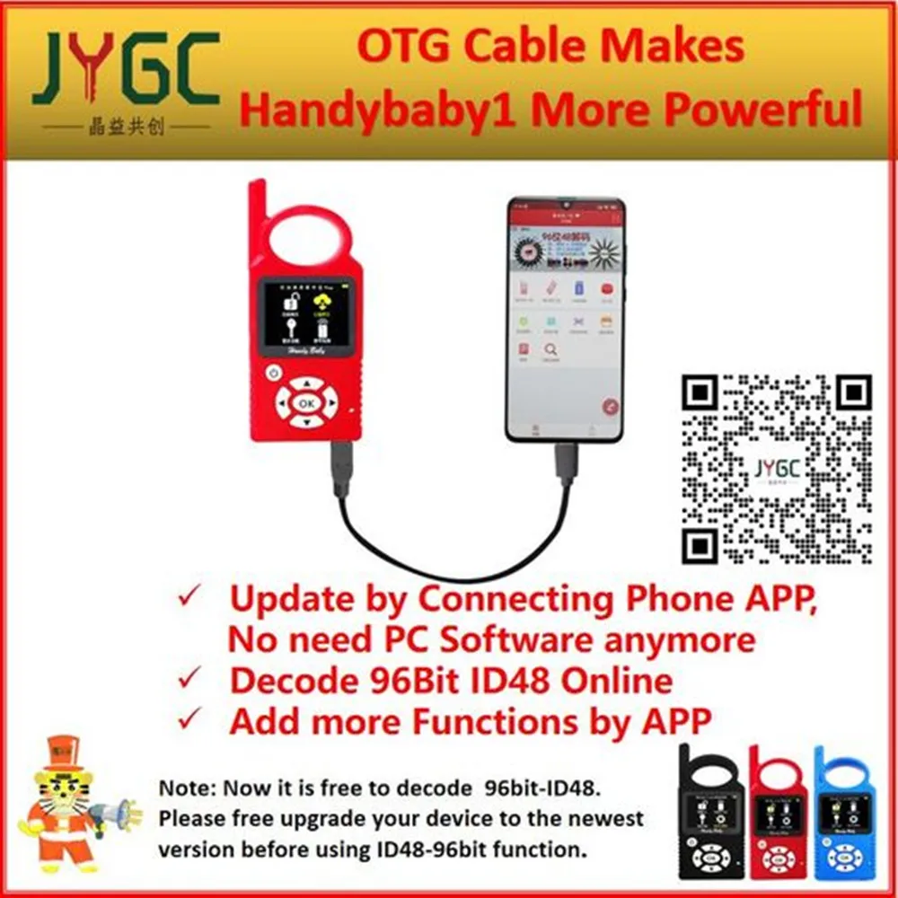 JYGC-OTG-Cable-for-Handy-Baby-Decode-96bit-ID48-Online-No-Need-PC ...