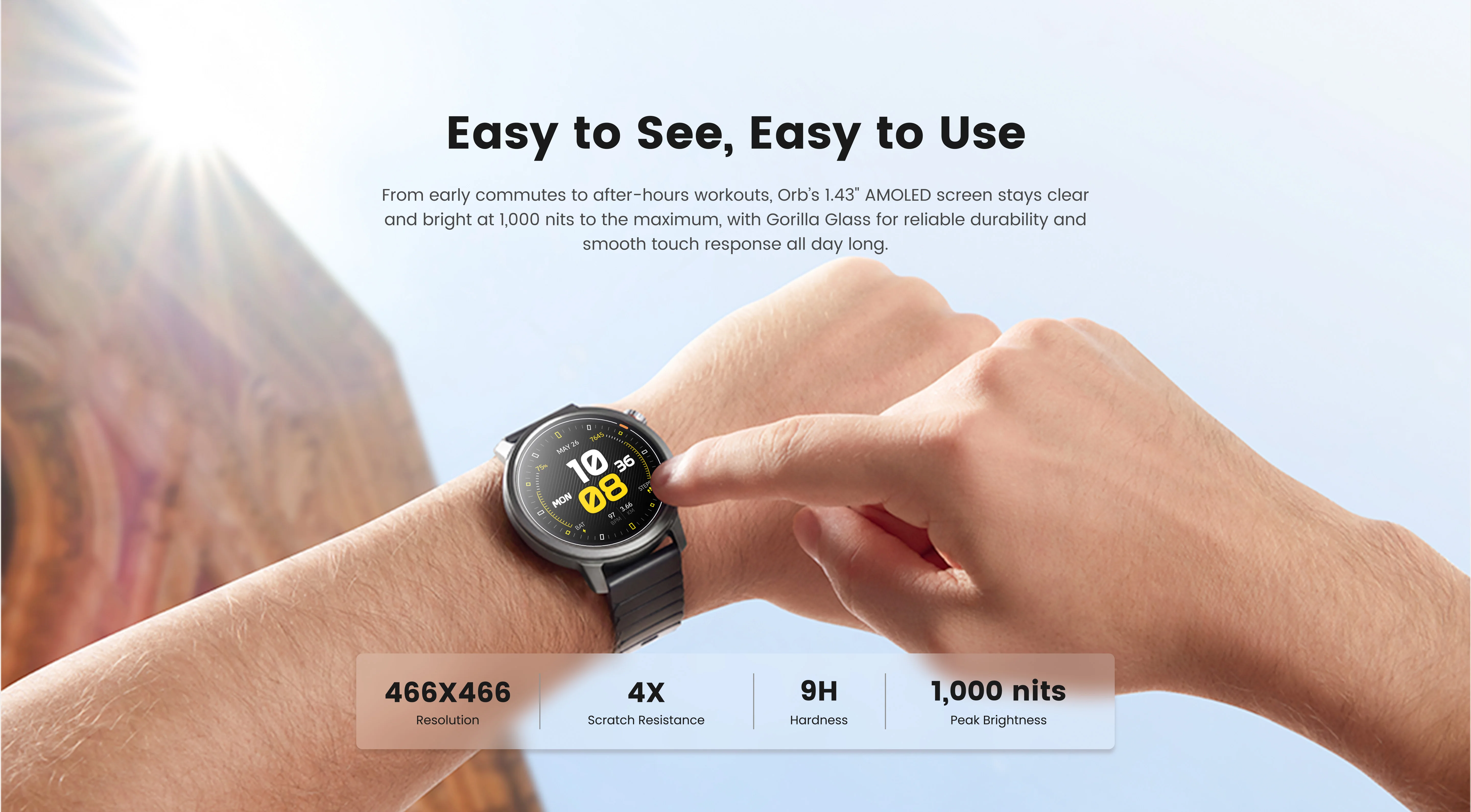 Relógio Inteligente KOSPET ORB Original para Homens e Mulheres, Chamada ...