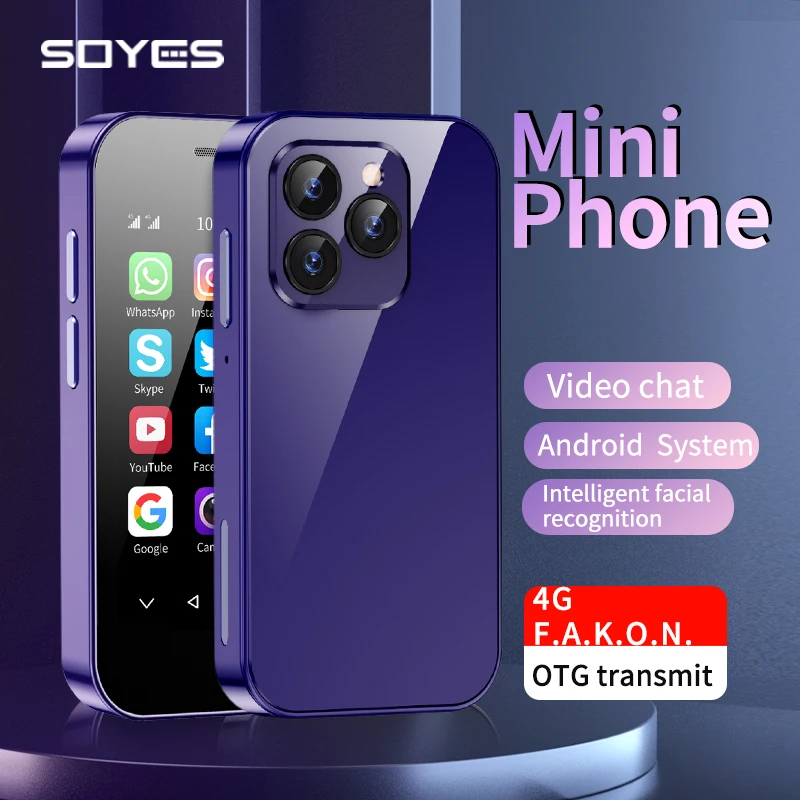 SOYES-Mini Smartphone XS14 PRO, Petit Téléphone Portable, Permanence, 4G, 2600mAh, Écran 3.0 ...