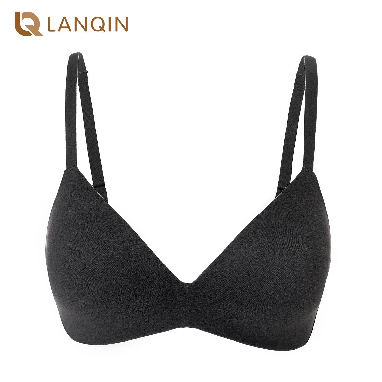 Comfort-Women-s-Seamless-Plunge-Bra-Smooth-Plus-Size-Bras-Soft-Cup ...